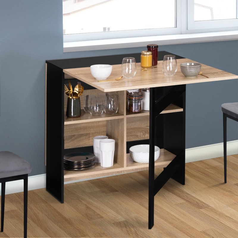 Table console pliable Andy + rangement n Guyane | Cateco